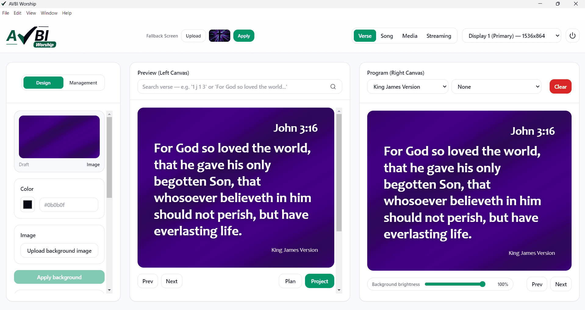AVBI Worship — Projection & Streaming Overlays for Churches